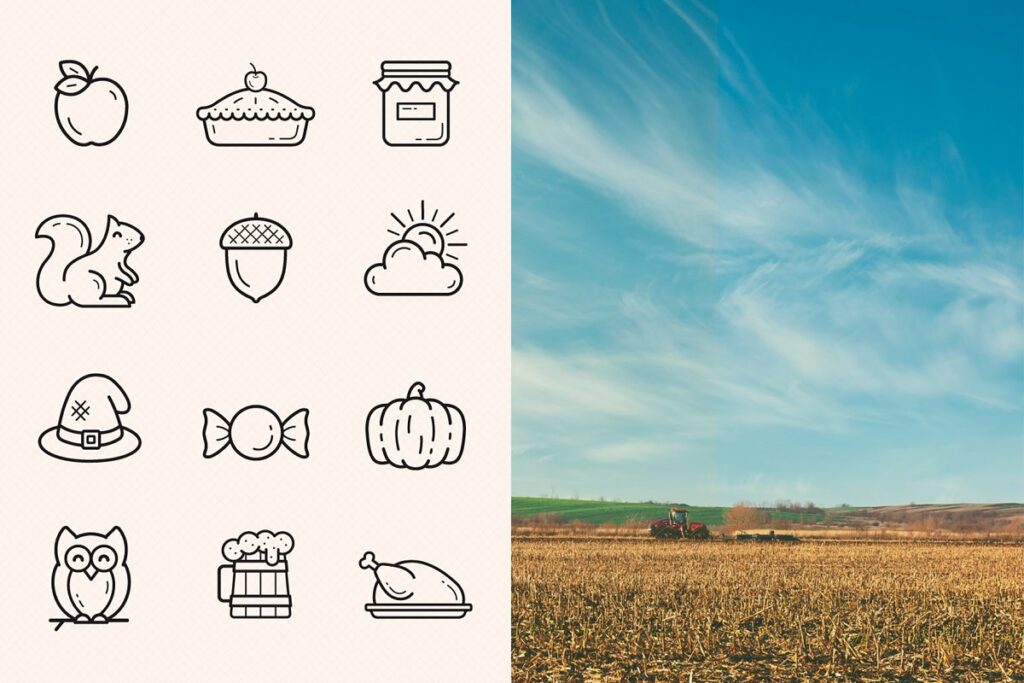 Four Seasons Outline Icons BUNDLE | Master Bundles