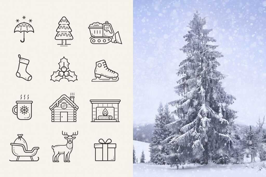 Four Seasons Outline Icons BUNDLE – MasterBundles