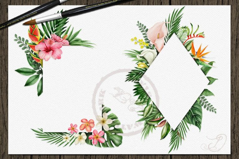 Tropical Frames Illustration – MasterBundles