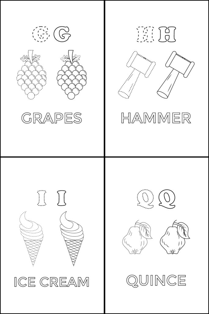 A to Z coloring pages for kids - MasterBundles