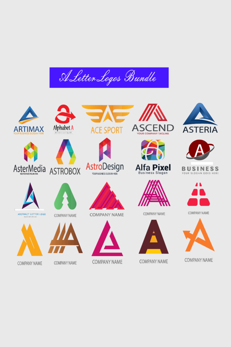 letter A stylish logo designs for 8$ only - MasterBundles