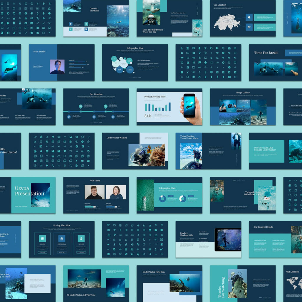 Uzvoa: Underwater Powerpoint – MasterBundles