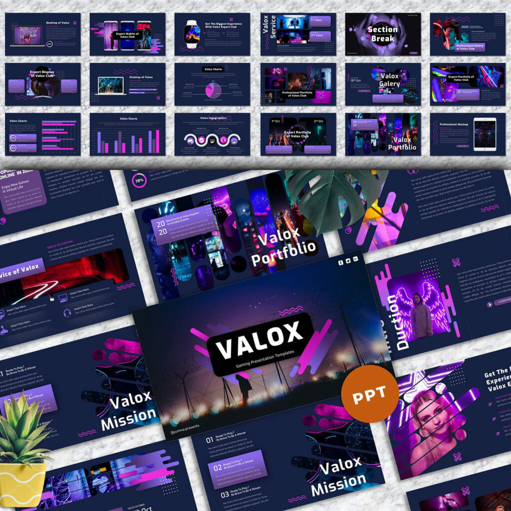 Valox - Gaming Powerpoint Template – MasterBundles
