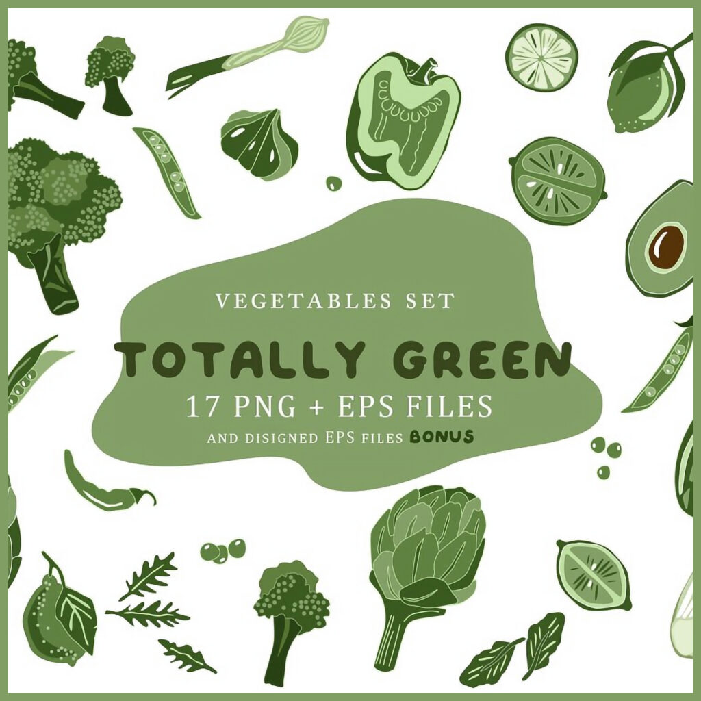 Vegetables Set "Total Green" – MasterBundles