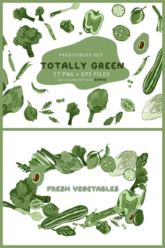 Vegetables Set "Total Green" – MasterBundles