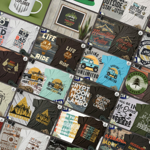 Vintage T-Shirt Designs Bundle SVG Retro Collection. Part 2 – MasterBundles