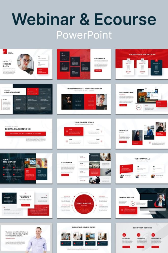 Webinar & Ecourse PowerPoint – MasterBundles
