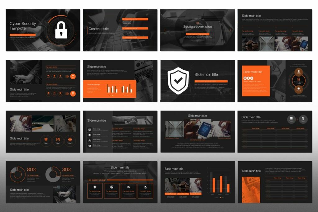 Cyber Security PPT Template – MasterBundles