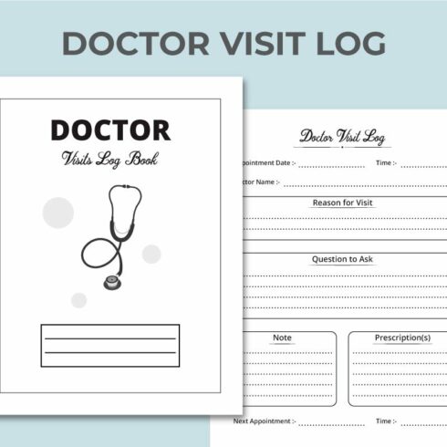 Doctor Visit Log Book KDP Interior | Master Bundles