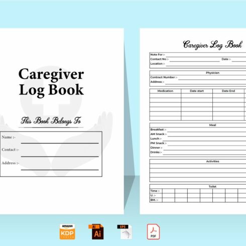 Caregiver Notebook KDP Interior | Master Bundles