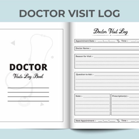 Medical Visit Log Book KDP Interior | Master Bundles