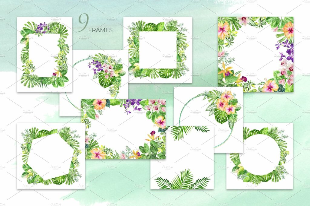 Tropical Plants Clipart – MasterBundles