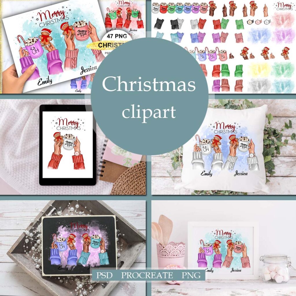 Best friends mittens coffee winter - MasterBundles