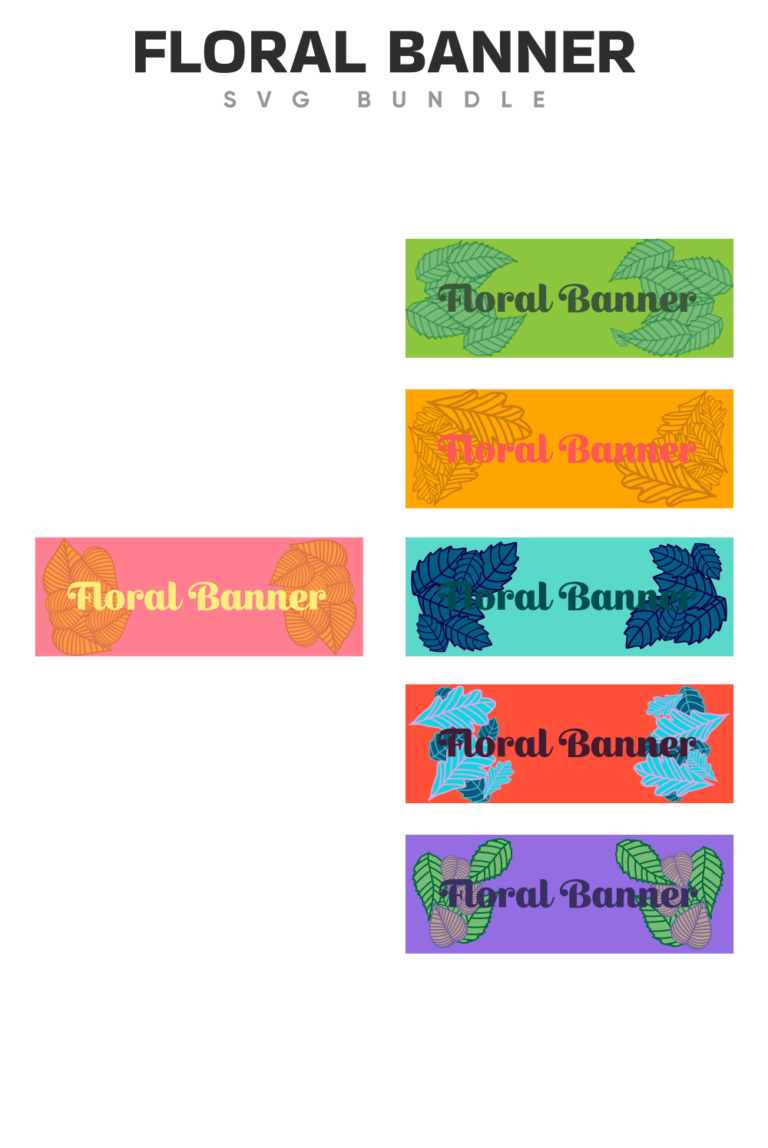Floral Banner SVG – MasterBundles