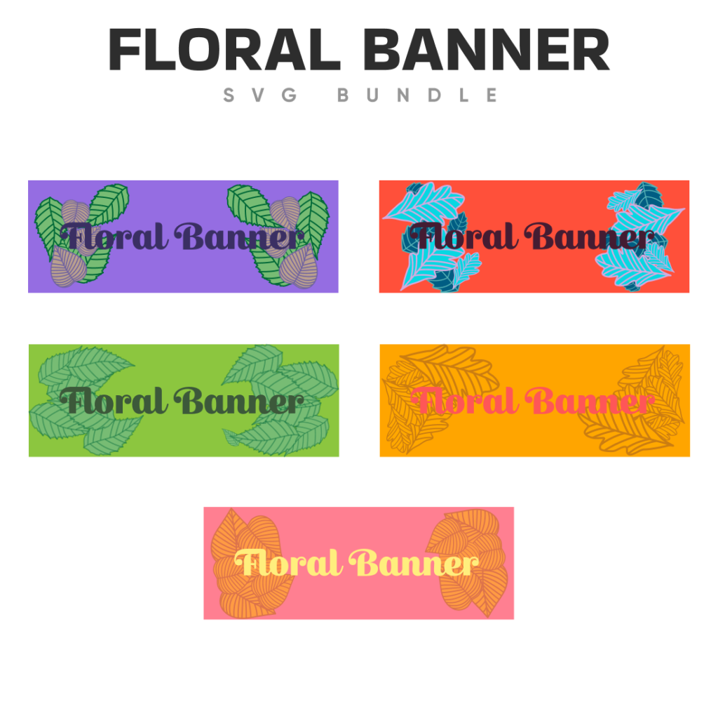 Floral Banner SVG – MasterBundles