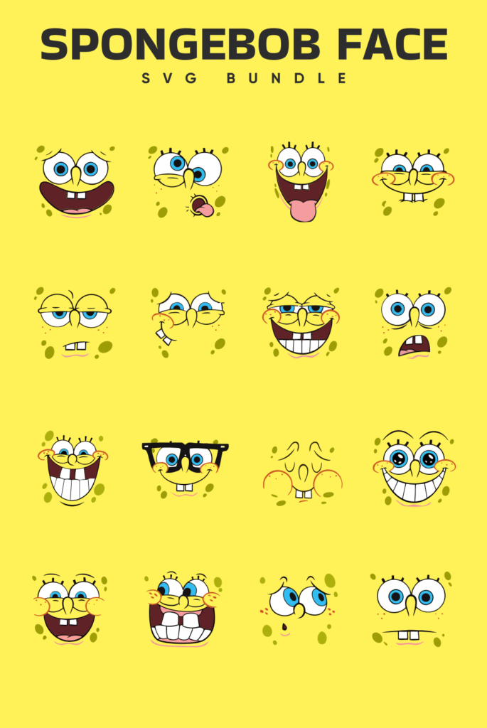 Spongebob Face SVG Designs – MasterBundles