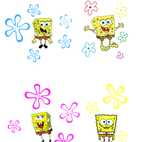 Spongebob Flower SVG Designs | Master Bundles