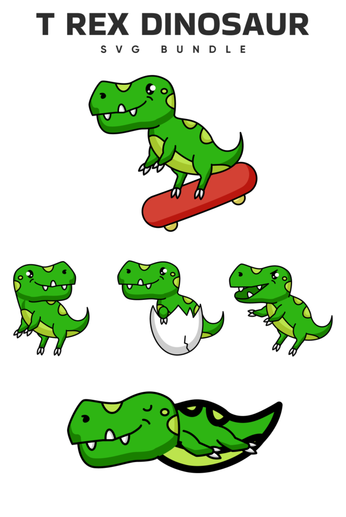T-rex Dinosaur SVG Free – MasterBundles