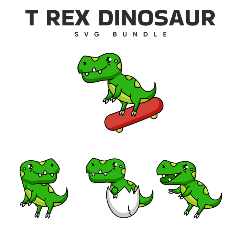 T-rex Dinosaur SVG Free – MasterBundles