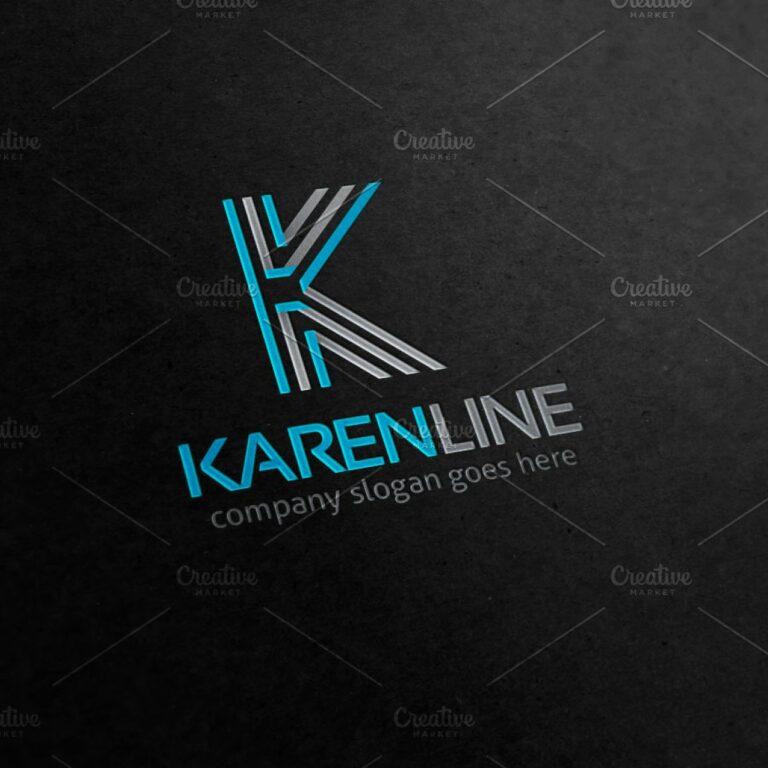 Karen Line Letter K Logo – MasterBundles