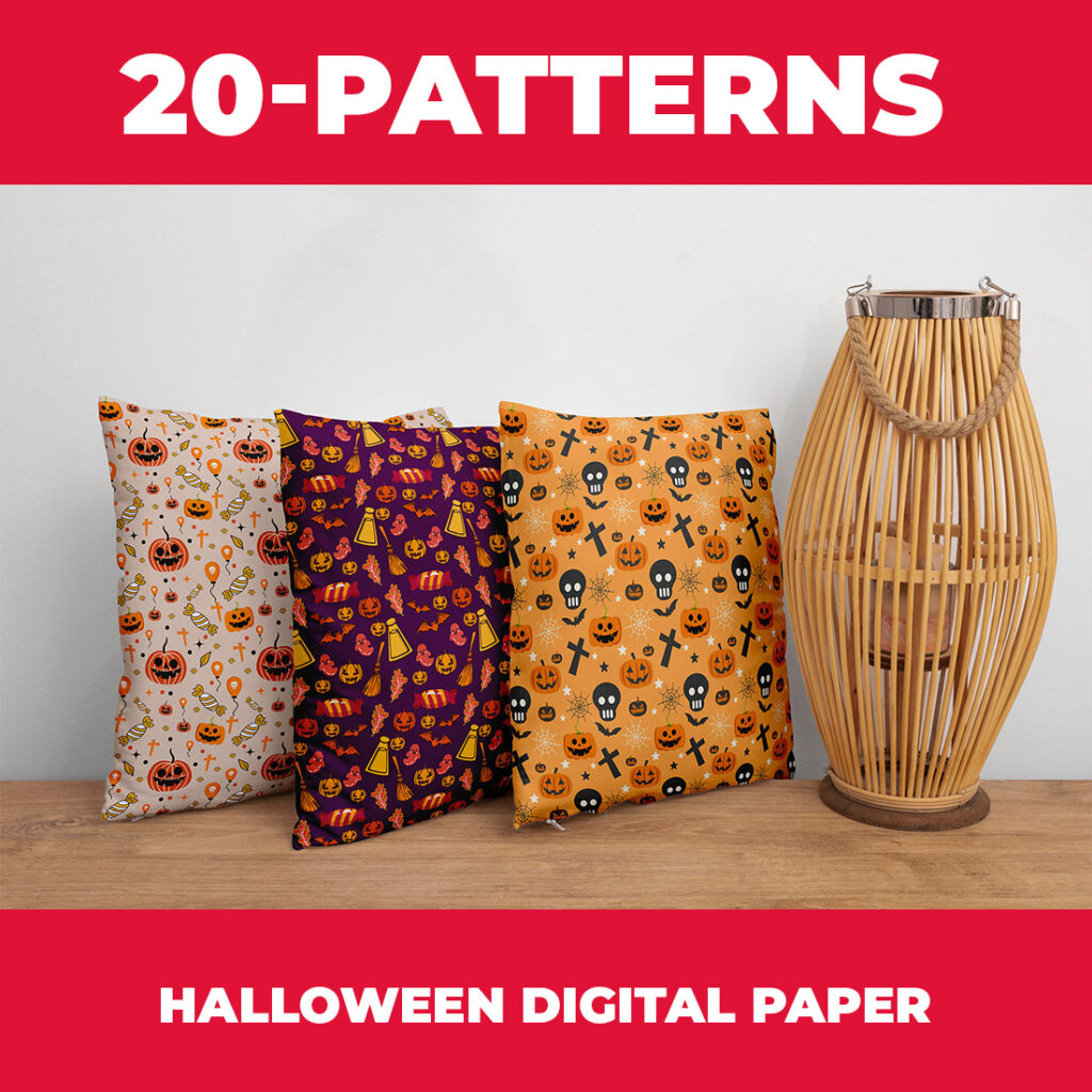 Halloween Digital Paper Pattern Bundle - MasterBundles