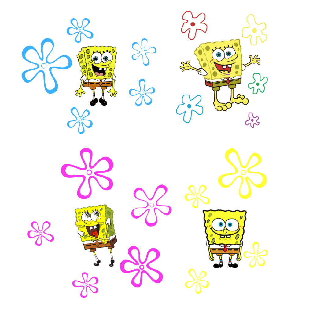 Spongebob Flower SVG Designs – MasterBundles