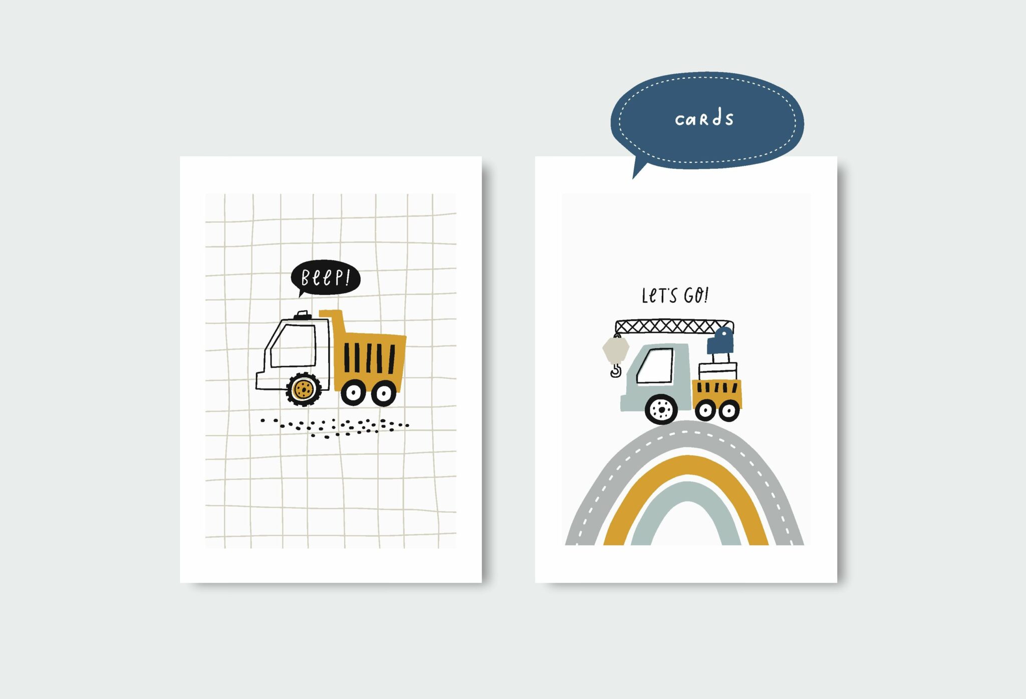 Cute Cars Patterns and Cards – MasterBundles