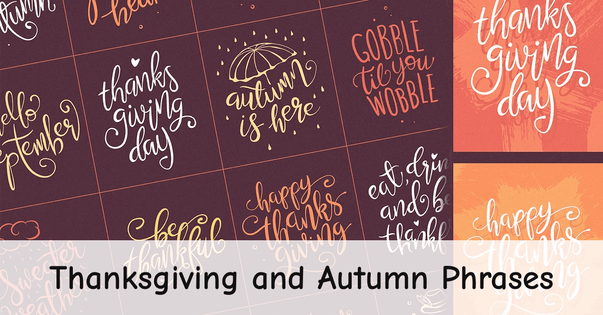 20 Thanksgiving and Autumn Phrases – MasterBundles
