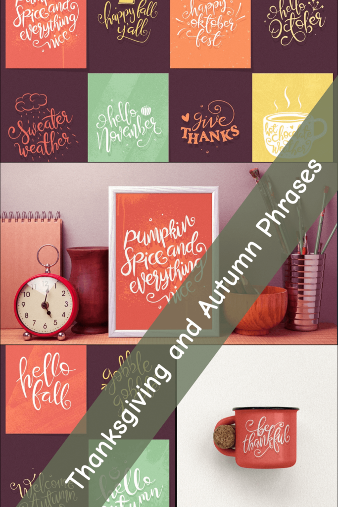 20 Thanksgiving and Autumn Phrases – MasterBundles