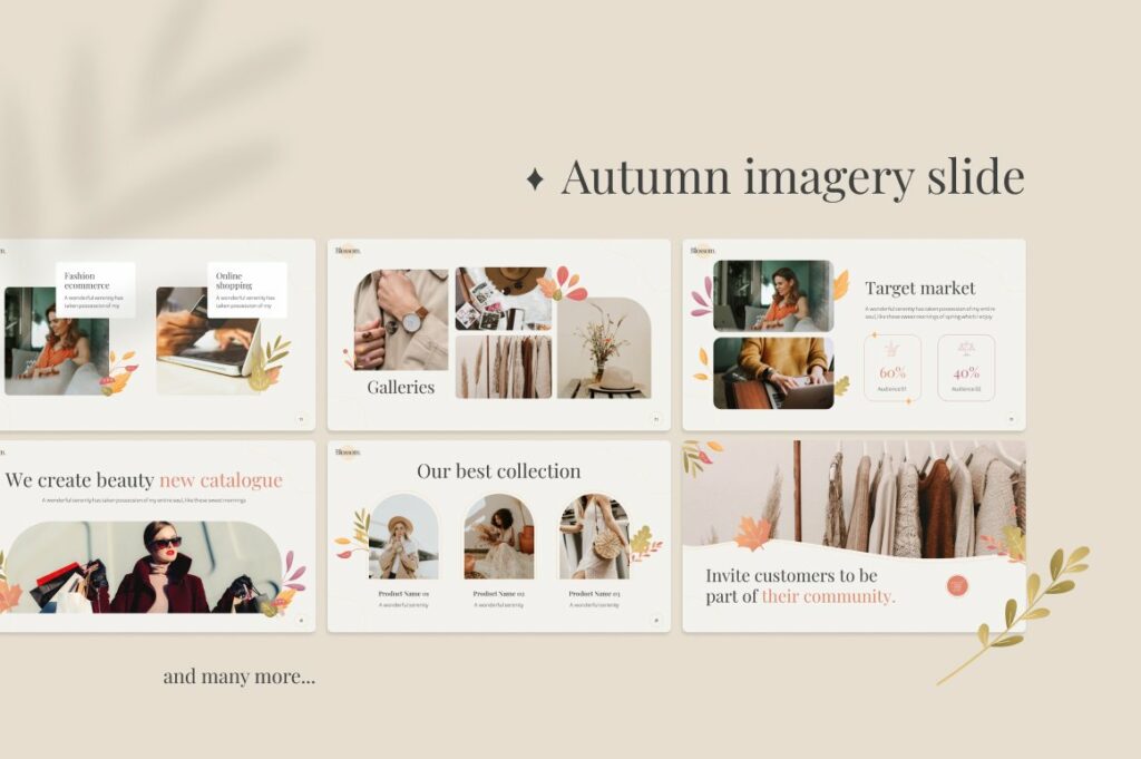 Blossom Autumn Powerpoint Template – MasterBundles
