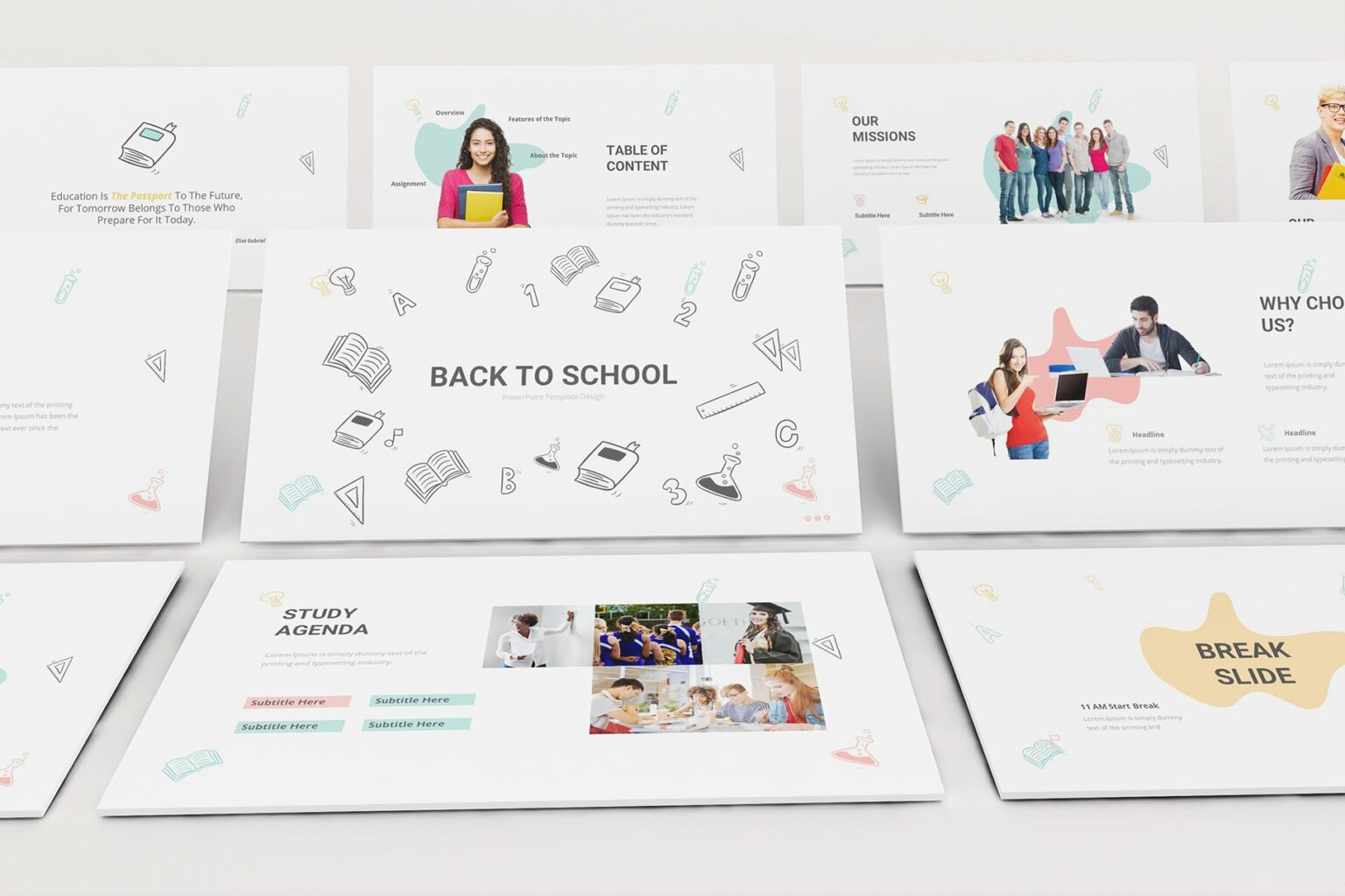 Back To School Powerpoint Template – MasterBundles