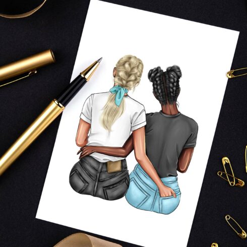 Lesbian clipart BBF LGBT | MasterBundles
