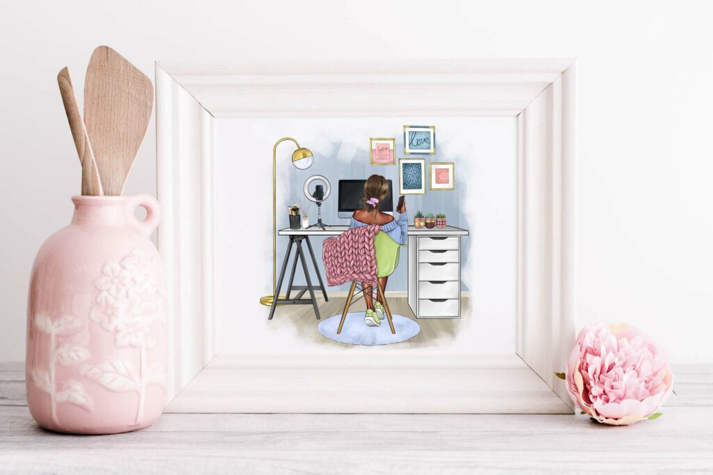 Blogger clipart, lady boss clipart - MasterBundles