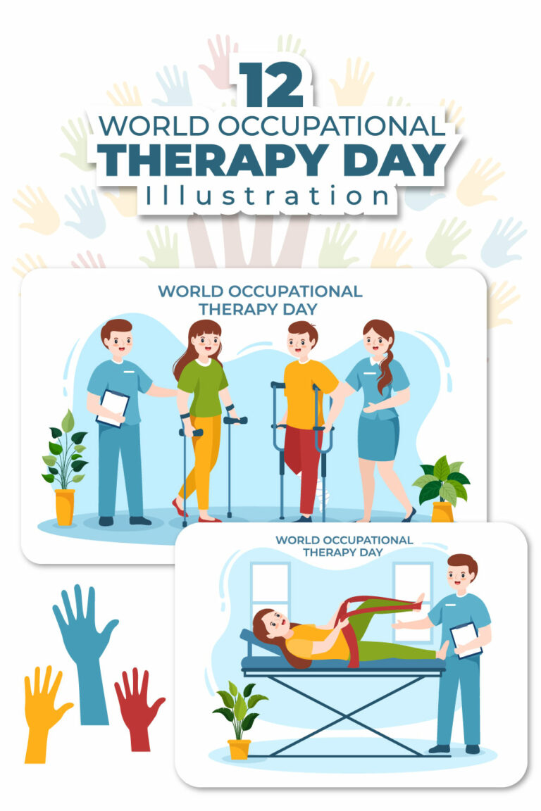 12 World Occupational Therapy Day Illustration - MasterBundles