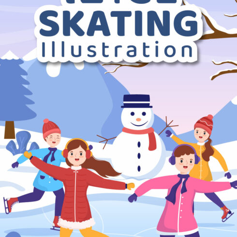 12 Ice Skating Design Illustration | MasterBundles