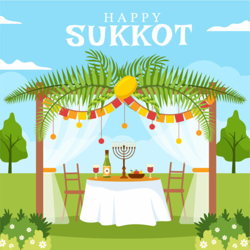 13 Jewish Holiday Sukkot Illustration - MasterBundles