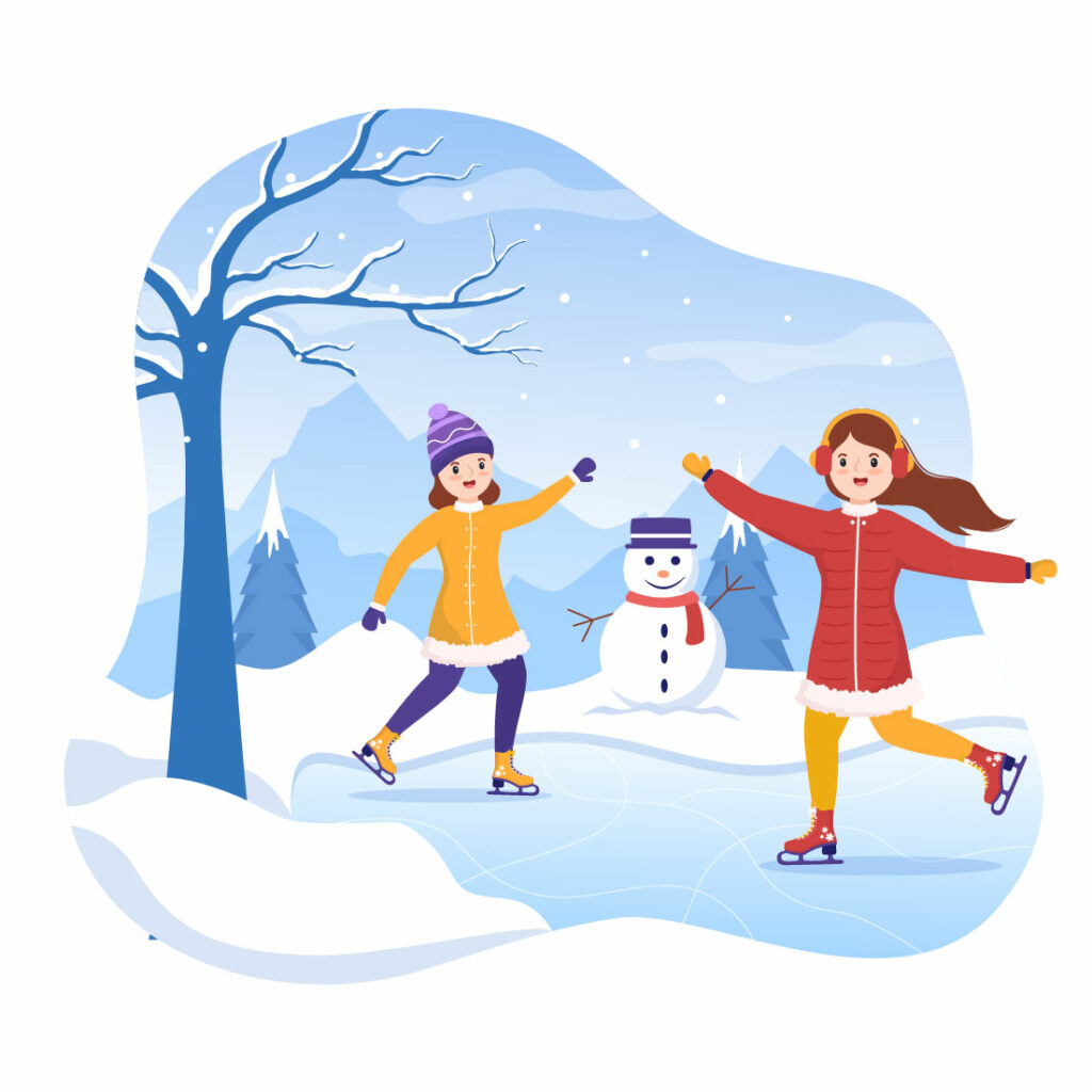 12 Ice Skating Design Illustration - MasterBundles
