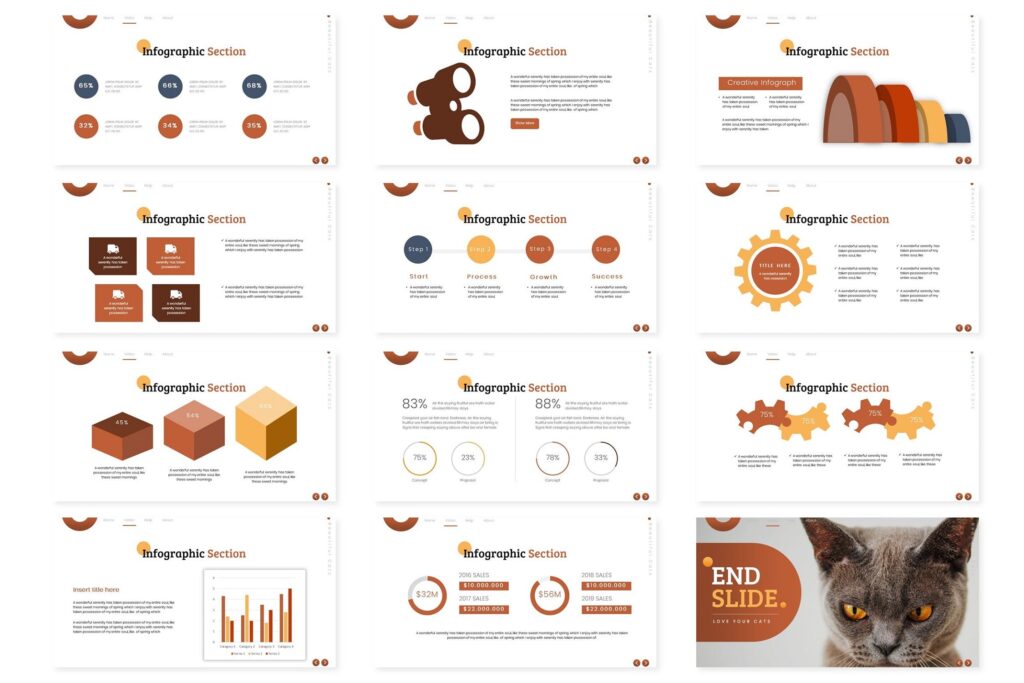 Cute Cat Powerpoint Template – MasterBundles