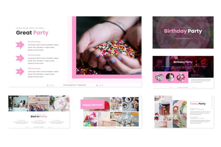 Birthday Party - Powerpoint Template 150 Slides – MasterBundles