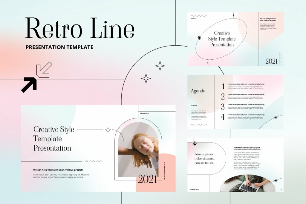 Retro Line - Google Slides Template – MasterBundles