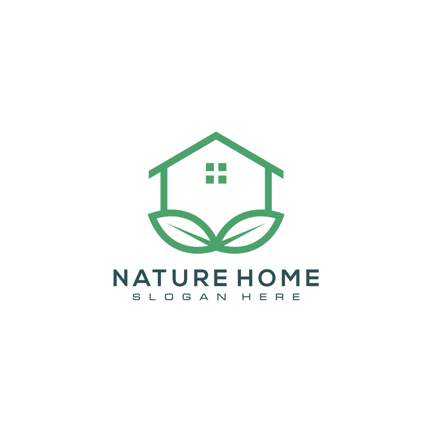 home nature logo vector design - MasterBundles