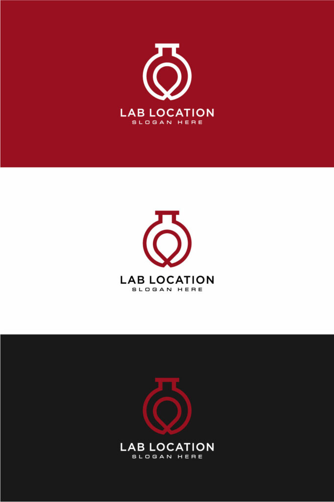 lab location logo vector design - MasterBundles