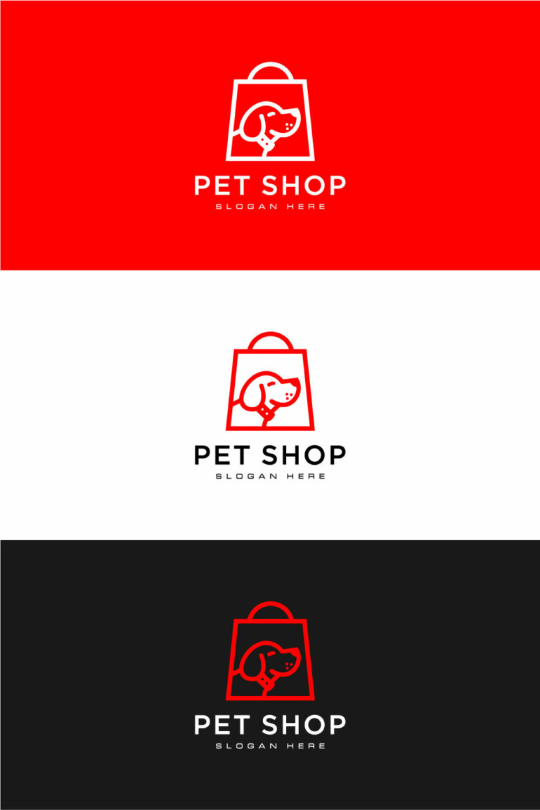 dog shop logo vector design - MasterBundles