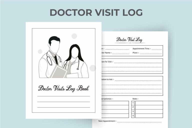 Medical logbook KDP interior vector – MasterBundles