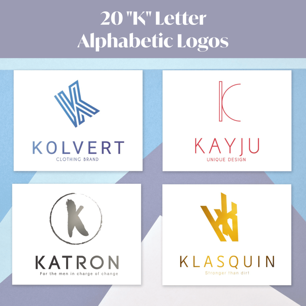 20 "K" Letter Alphabetic Logos – MasterBundles