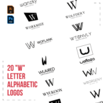 20 "W" Letter Alphabetic Logos – MasterBundles