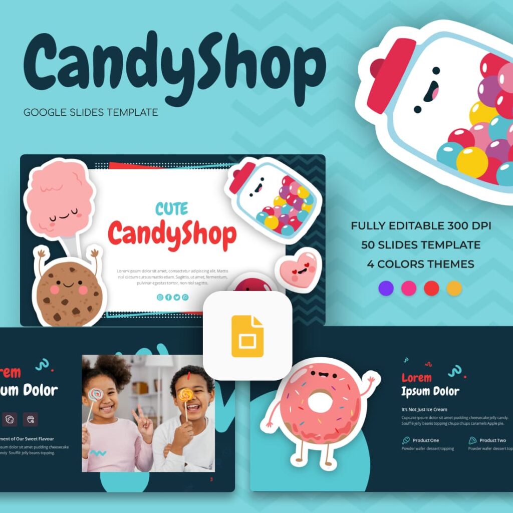 Cute Candy Google Slides Theme – MasterBundles