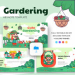 Cute Gardening Keynote Template – MasterBundles