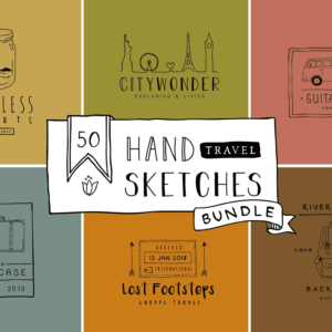 Retro Travel Logos & Fonts | Master Bundles