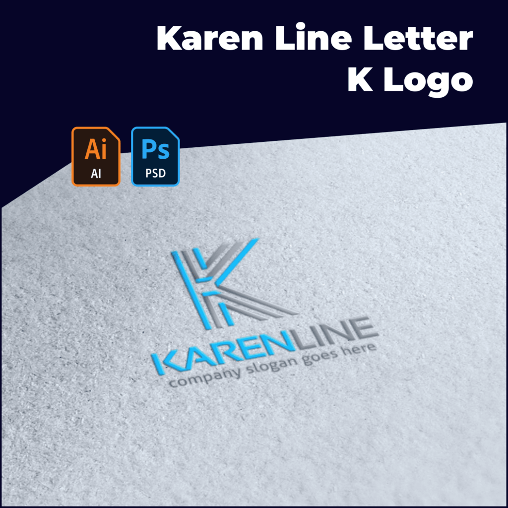Karen Line Letter K Logo – MasterBundles